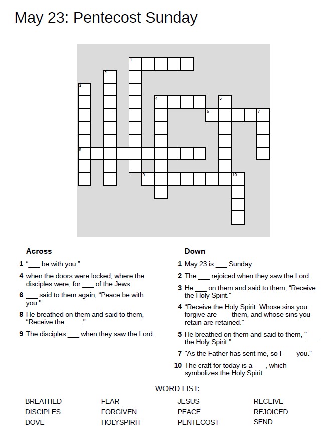 May 23: Pentecost Sunday - The Mass Box