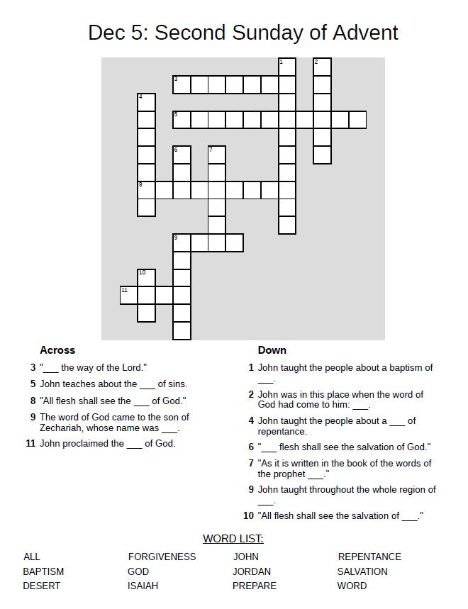 December 5: Second Sunday of Advent - The Mass Box